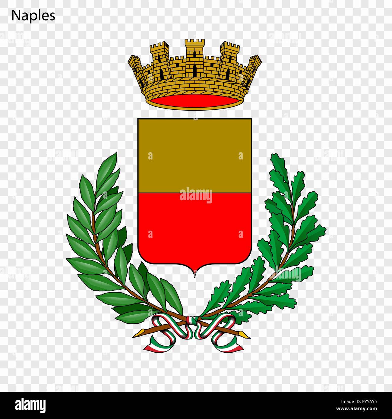 Emblem of Naples. City of Italy. Vector illustration Stock Vector Image ...
