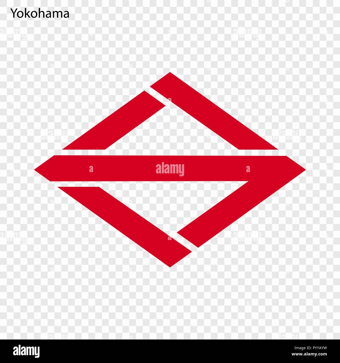 Emblem of Yokohama. City of Japan. Vector illustration Stock Vector ...