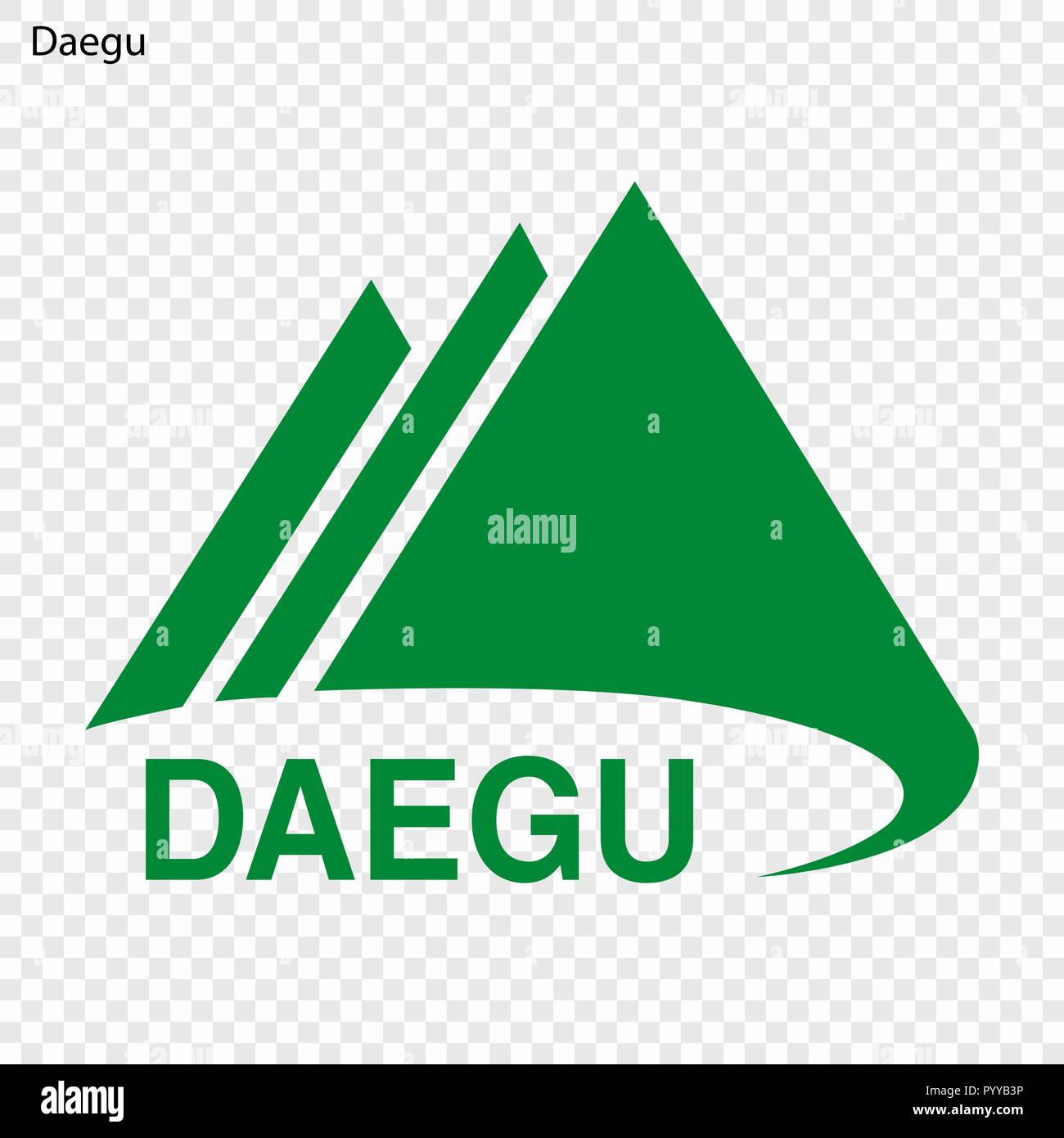 Emblem of Daegu. City of South Korea. Vector illustration Stock Vector ...