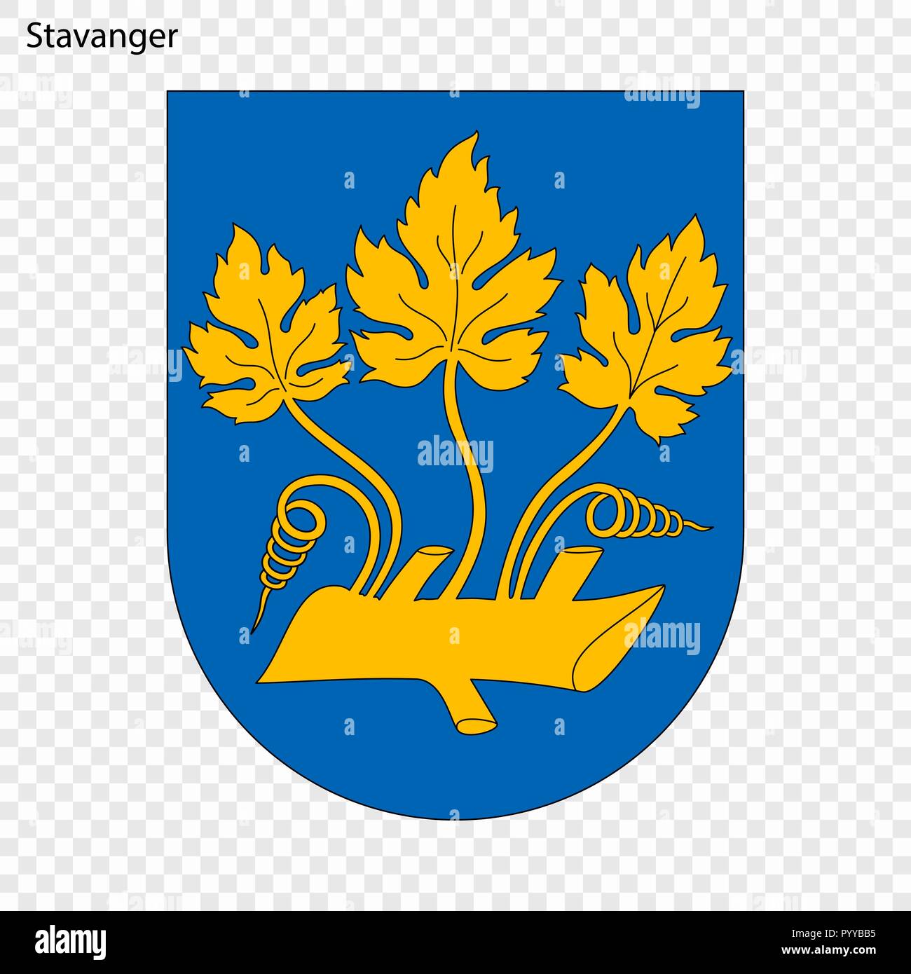 Emblem of Stavanger. City of Norway. Vector illustration Stock Vector ...