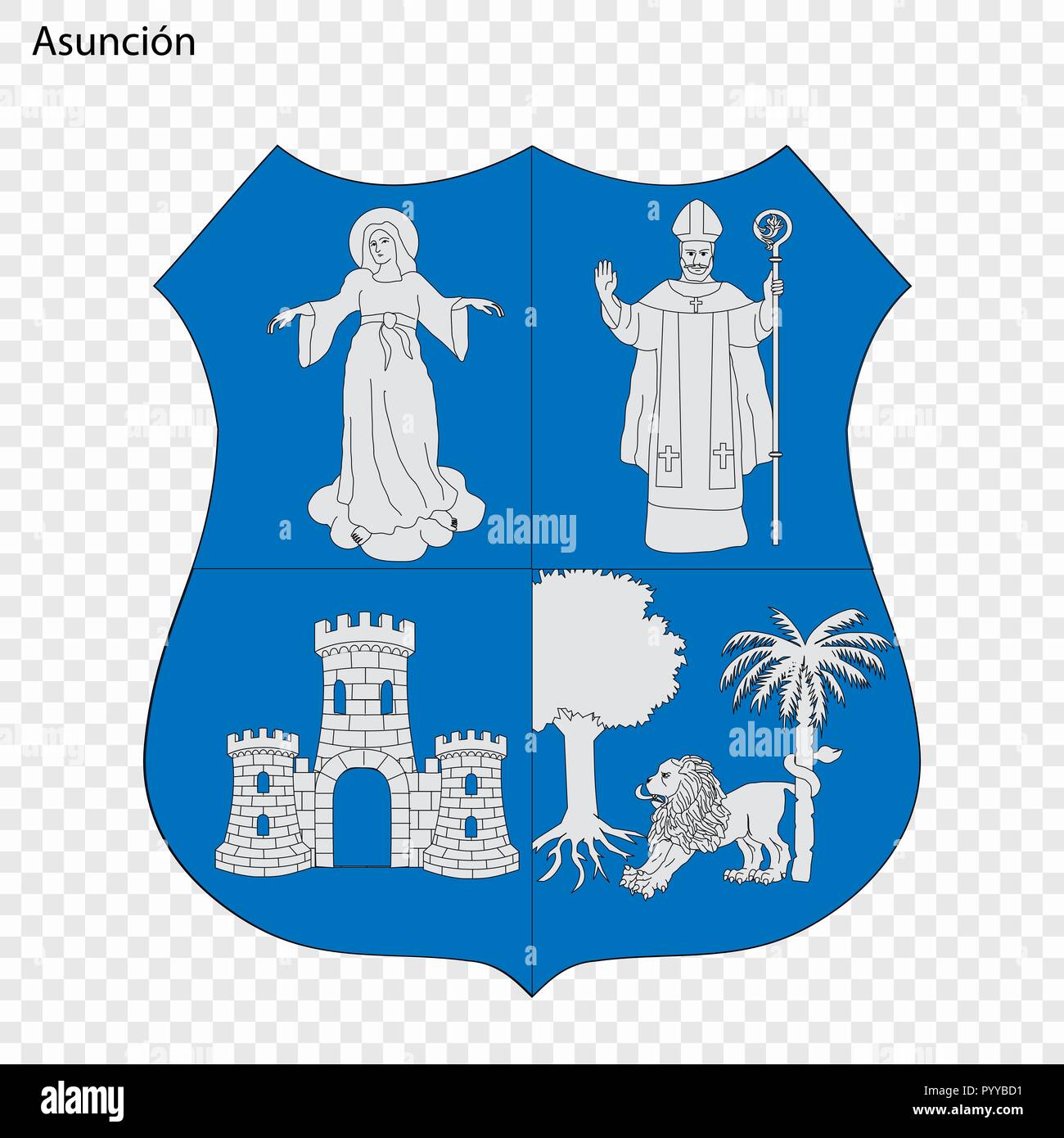 Emblem of Asuncion. City of Paraguay. Vector illustration Stock Vector ...