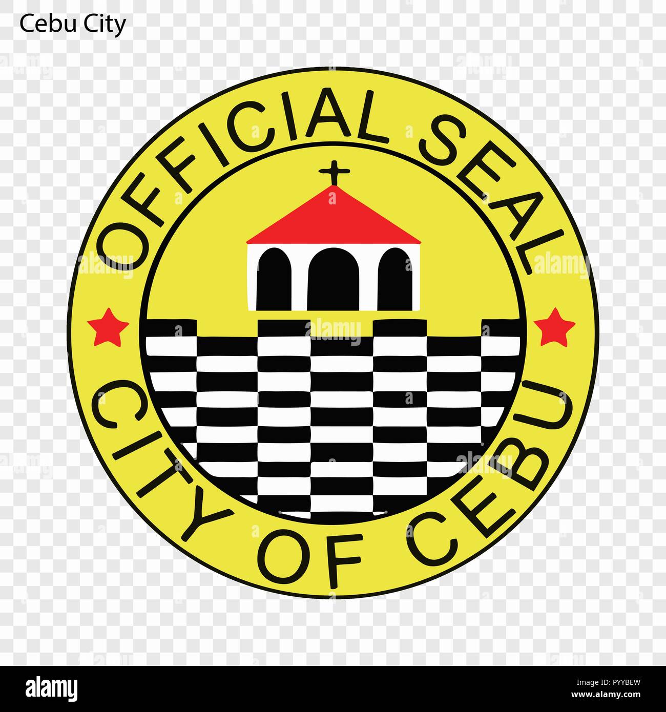 Emblem of Cebu City. City of Philippines. Vector illustration Stock ...