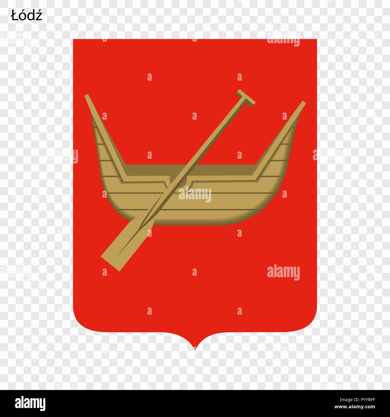 Emblem of Lodz. City of Poland. Vector illustration Stock Vector Image ...