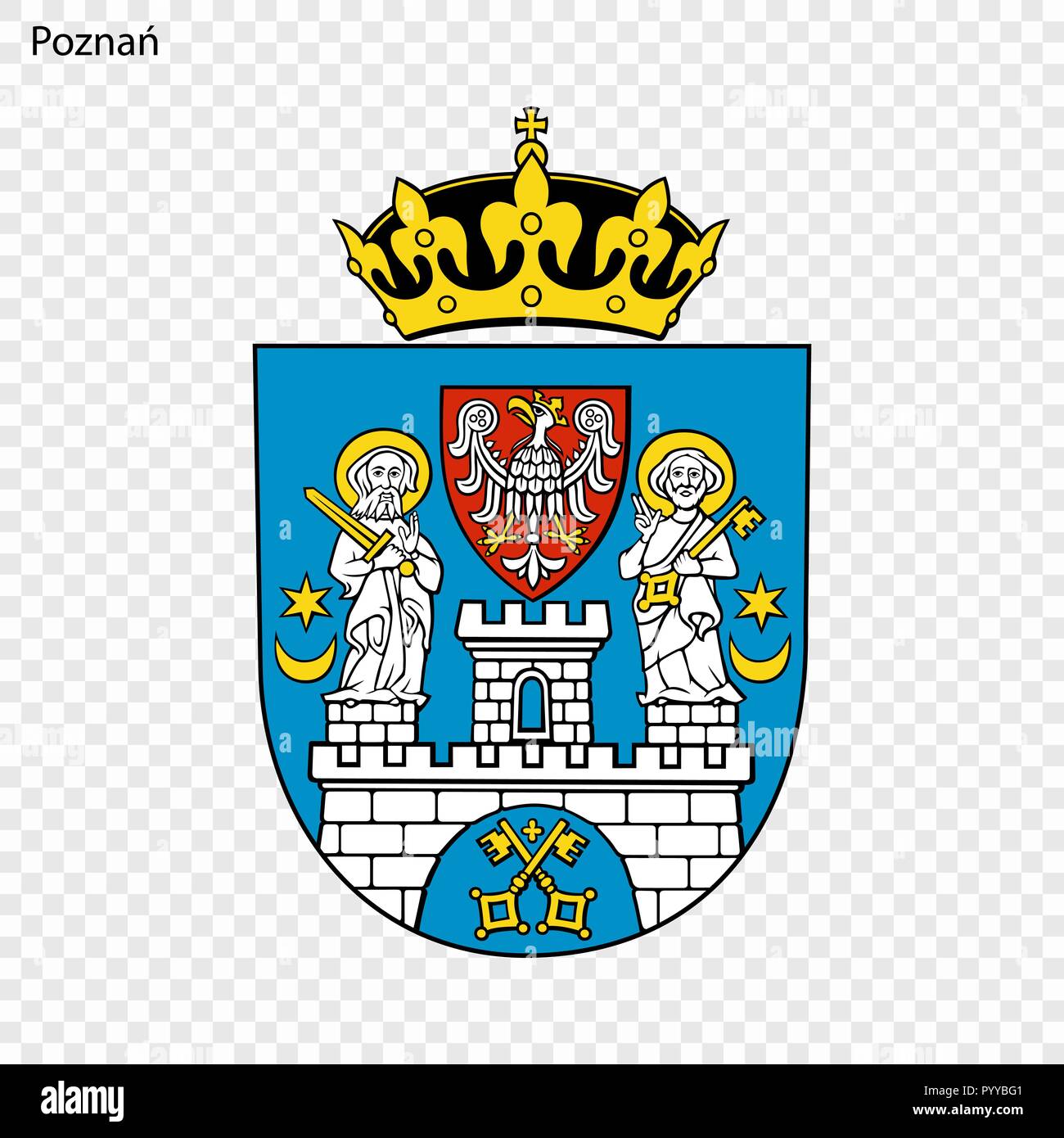 Emblem of Poznan. City of Poland. Vector illustration Stock Vector ...