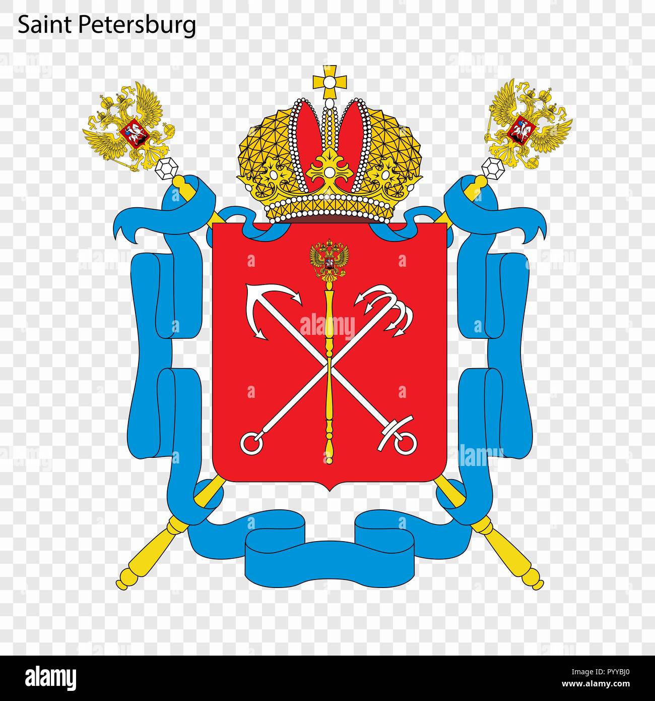 Emblem of Saint Petersburg. Vector illustration Stock Vector Image ...