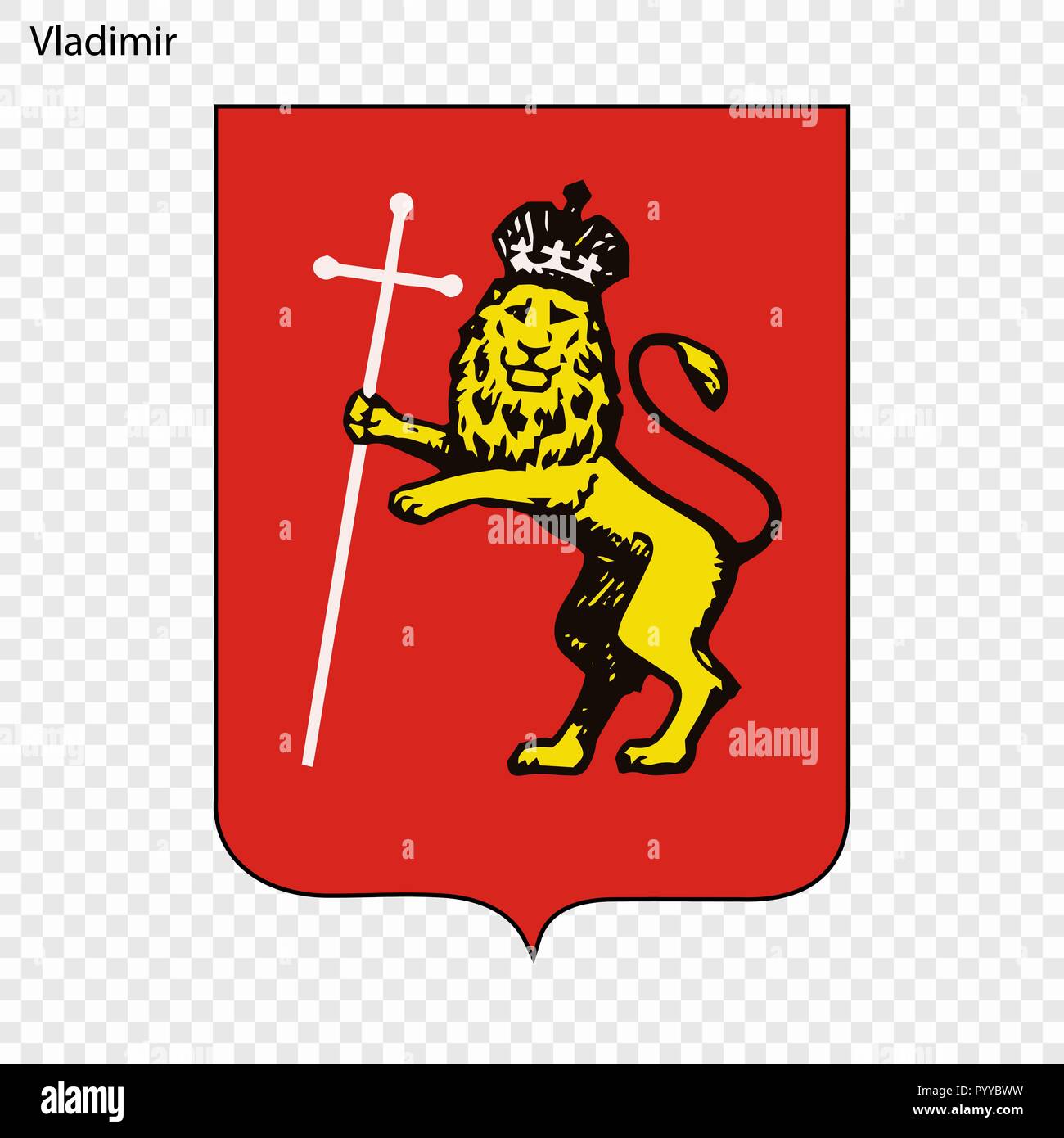 Emblem of Vladimir. City of Russia. Vector illustration Stock Vector ...