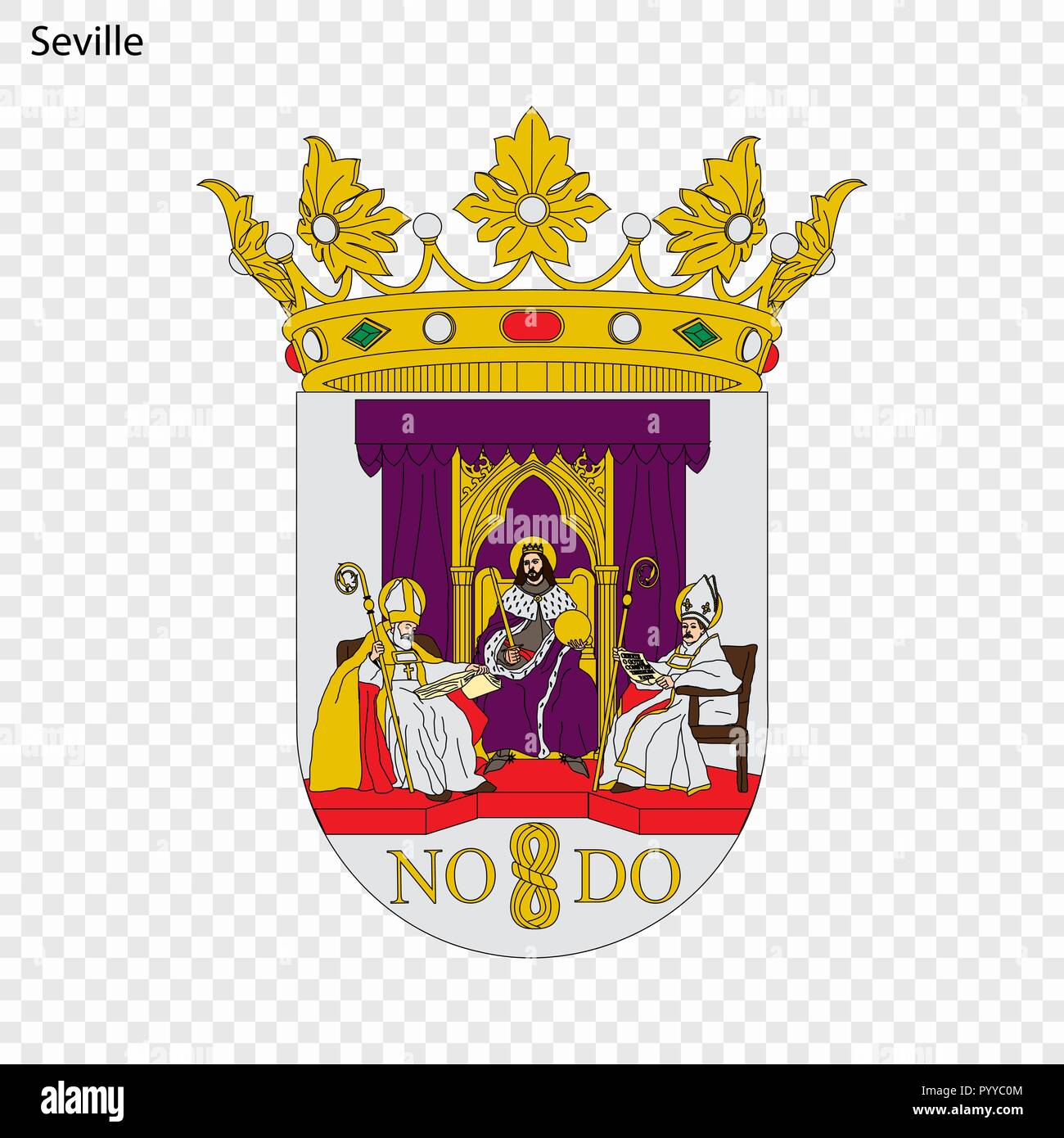 Emblem of Seville. City of Spain. Vector illustration Stock Vector ...