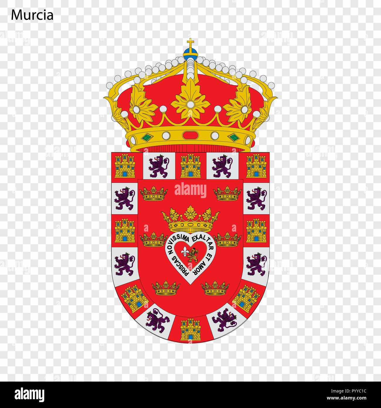 Emblem of Murcia. City of Spain. Vector illustration Stock Vector Image ...