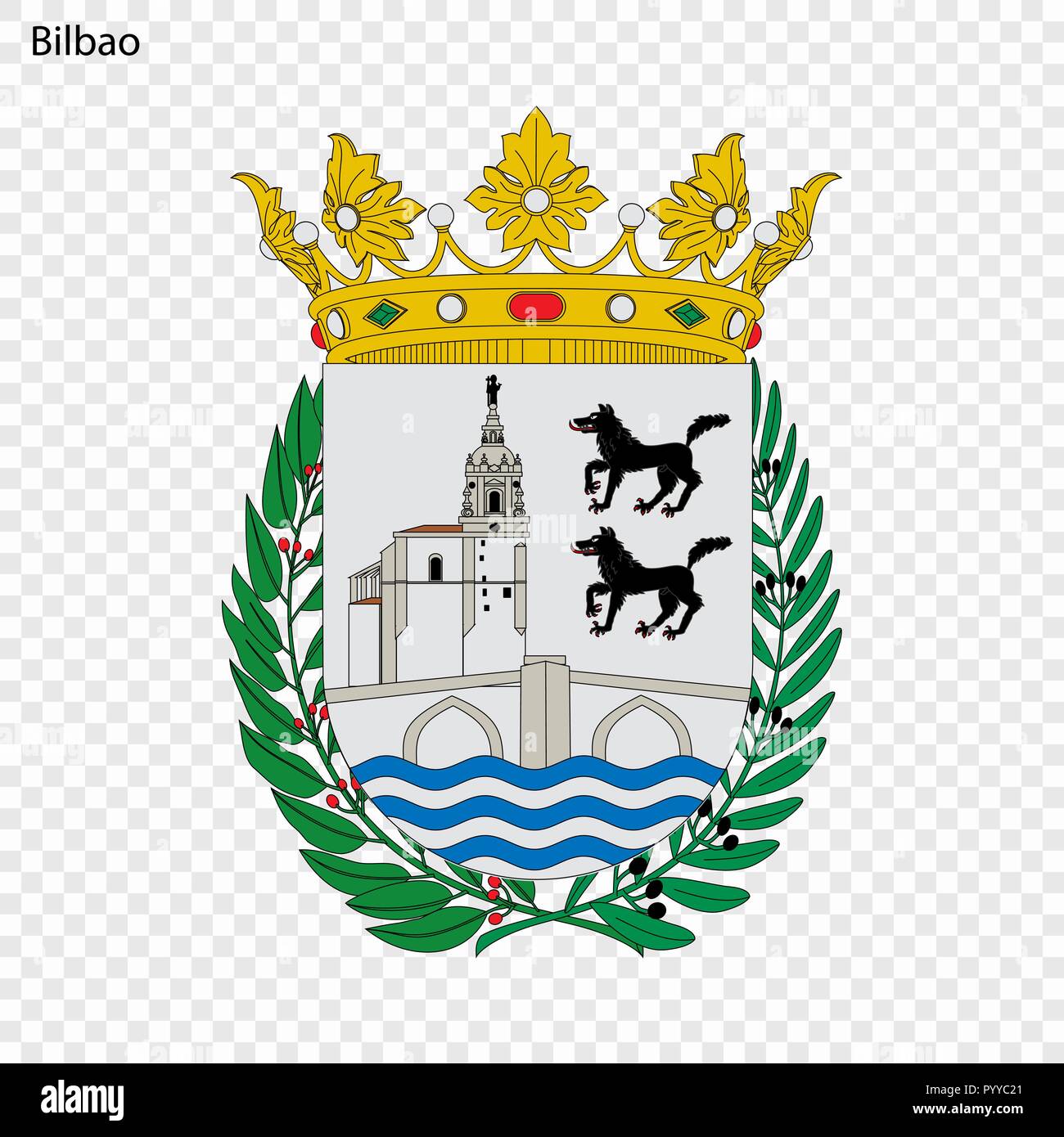 Emblem of Bilbao. City of Spain. Vector illustration Stock Vector Image ...