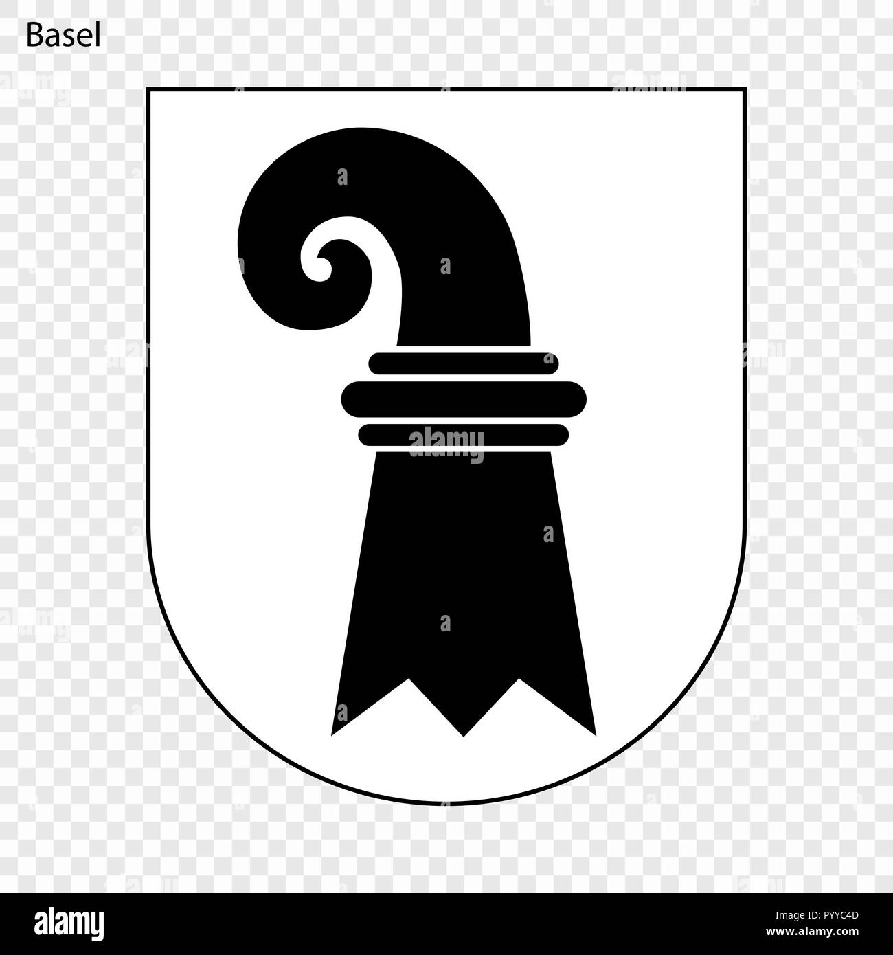 Emblem of Basel. City of Switzerland. Vector illustration Stock Vector ...