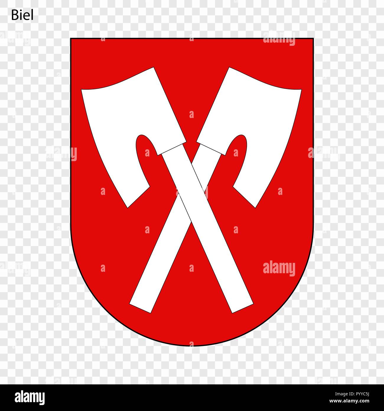 Emblem of Biel. City of Switzerland. Vector illustration Stock Vector ...