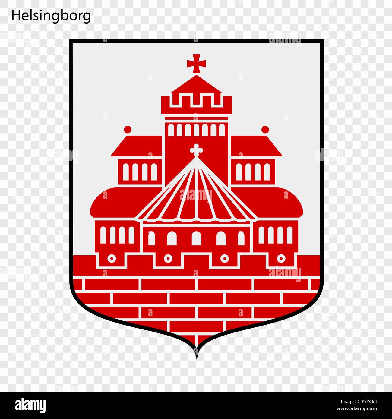 Emblem of Helsingborg. City of Sweden. Vector illustration Stock Vector ...