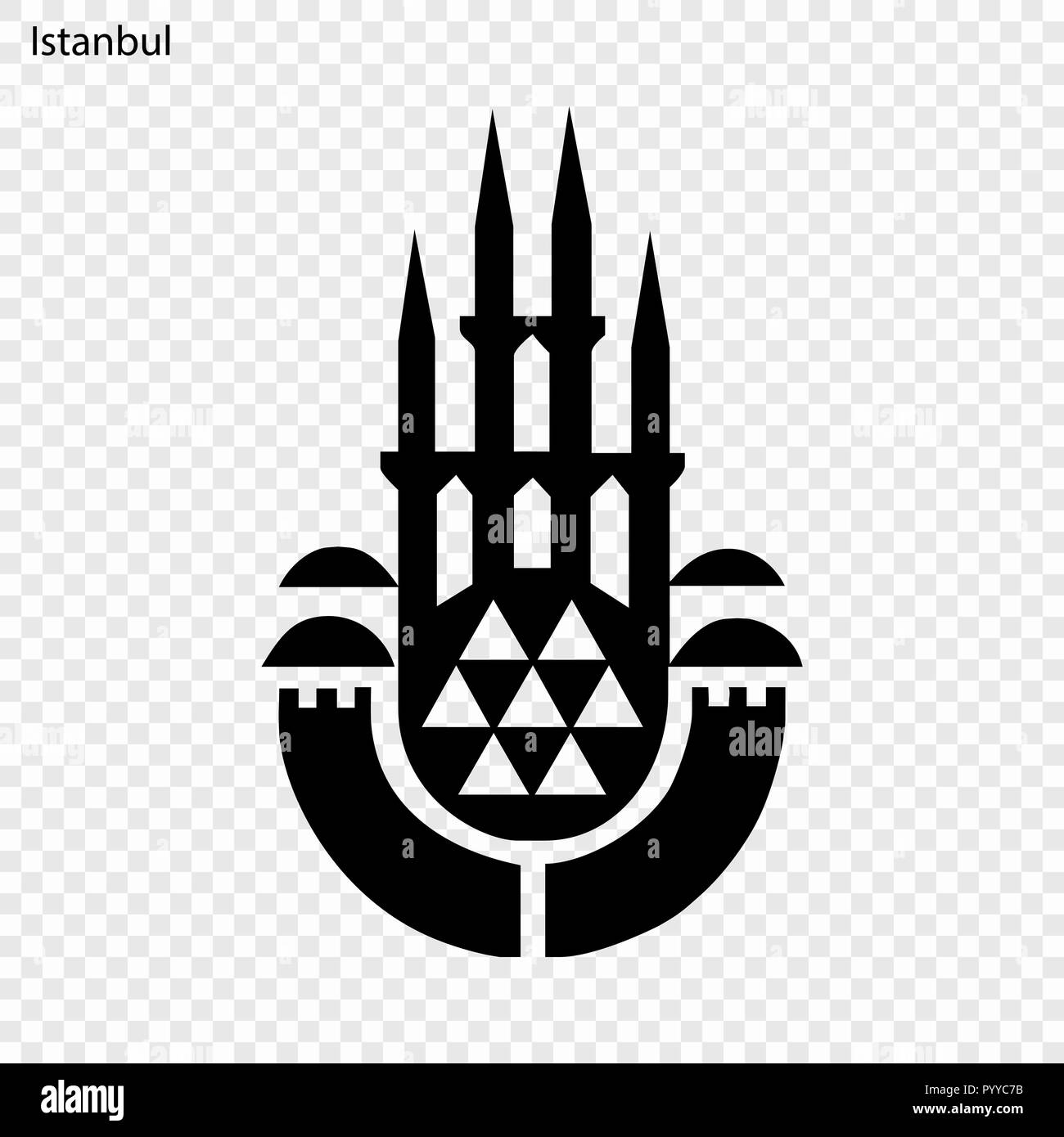 Emblem of Istanbul. City of Turkey. Vector illustration Stock Vector ...