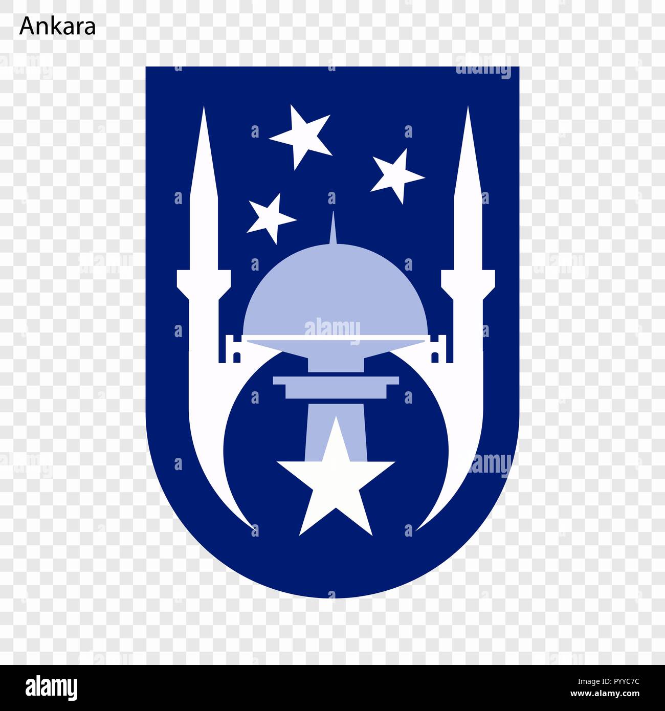 Emblem of Ankara. City of Turkey. Vector illustration Stock Vector ...