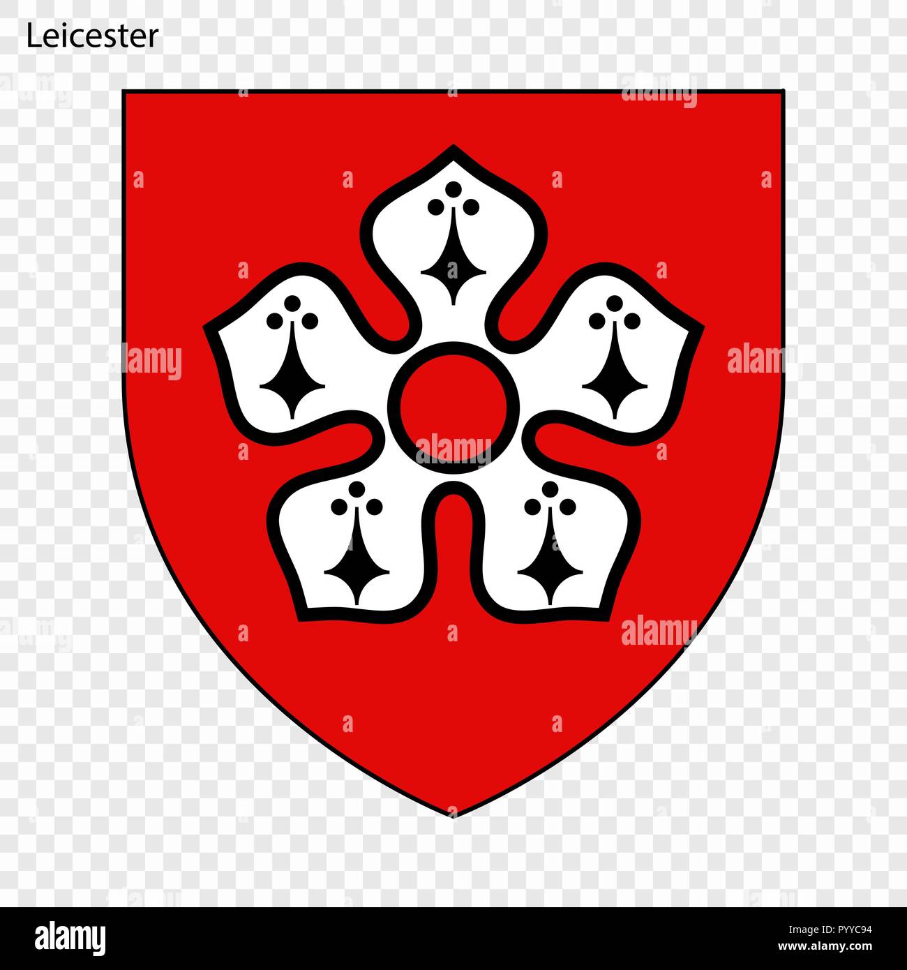Emblem of Leicester. City of United Kingdom. Vector illustration Stock ...