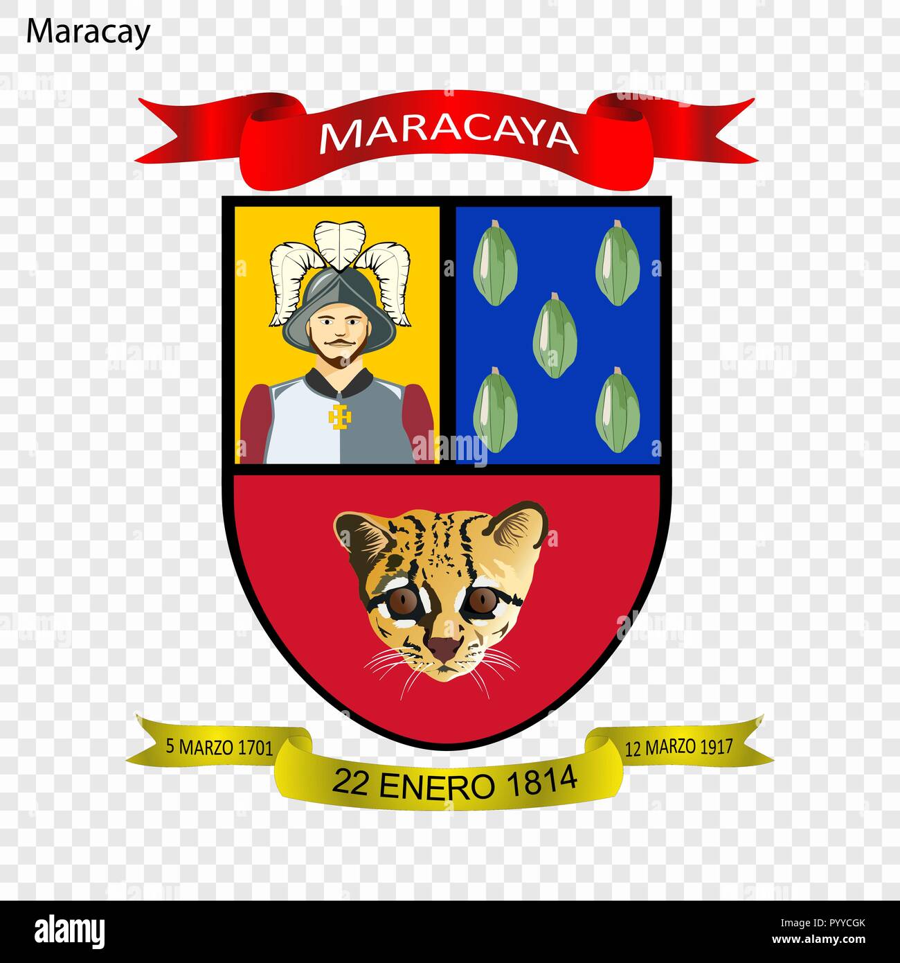 Emblem of Maracay. City of Venezuela. Vector illustration Stock Vector ...
