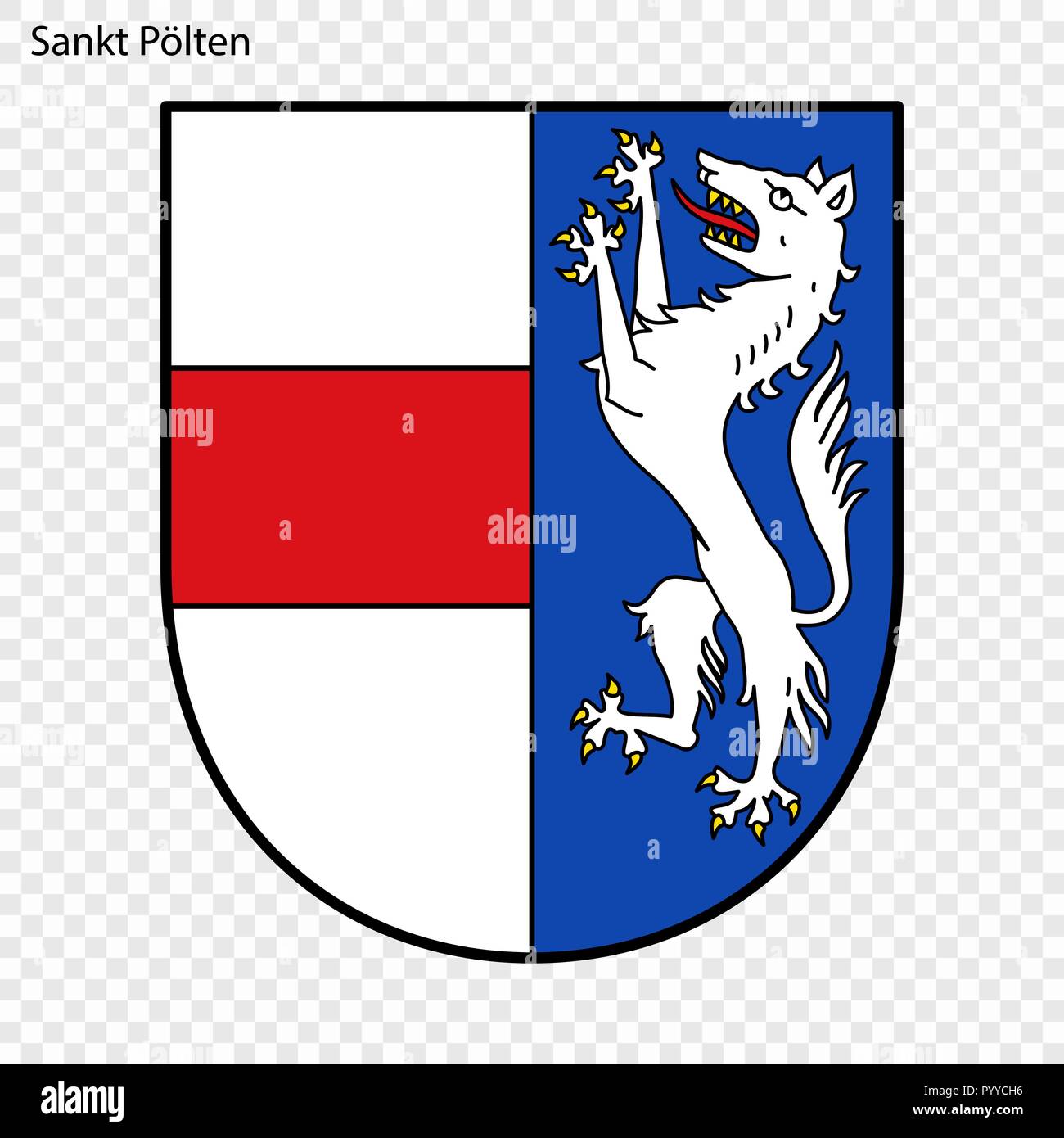 Emblem of Sankt Polten. City of Austria. Vector illustration Stock ...