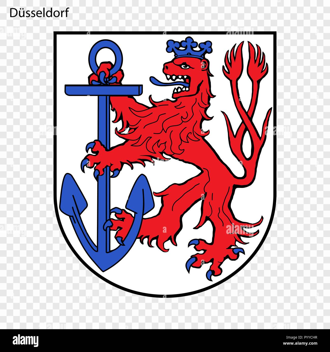 Emblem of Dusseldorf. City of Germany. Vector illustration Stock Vector ...