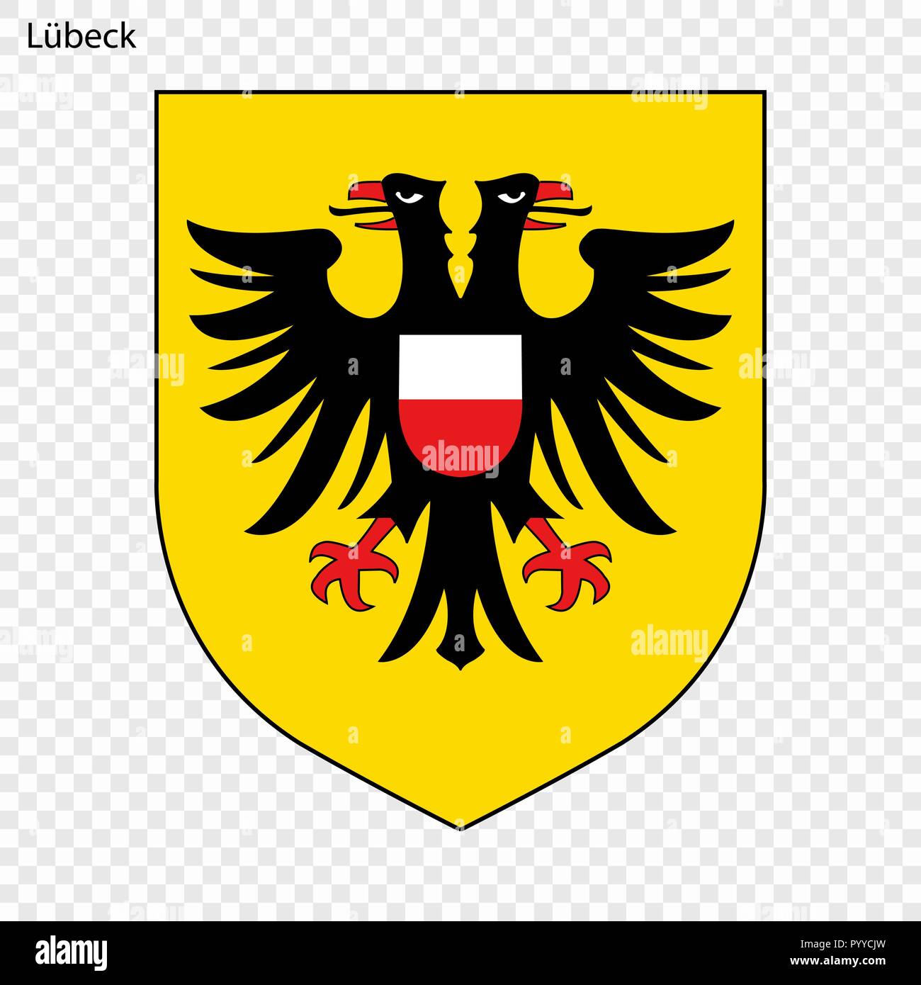 Emblem of Lubeck. City of Germany. Vector illustration Stock Vector ...