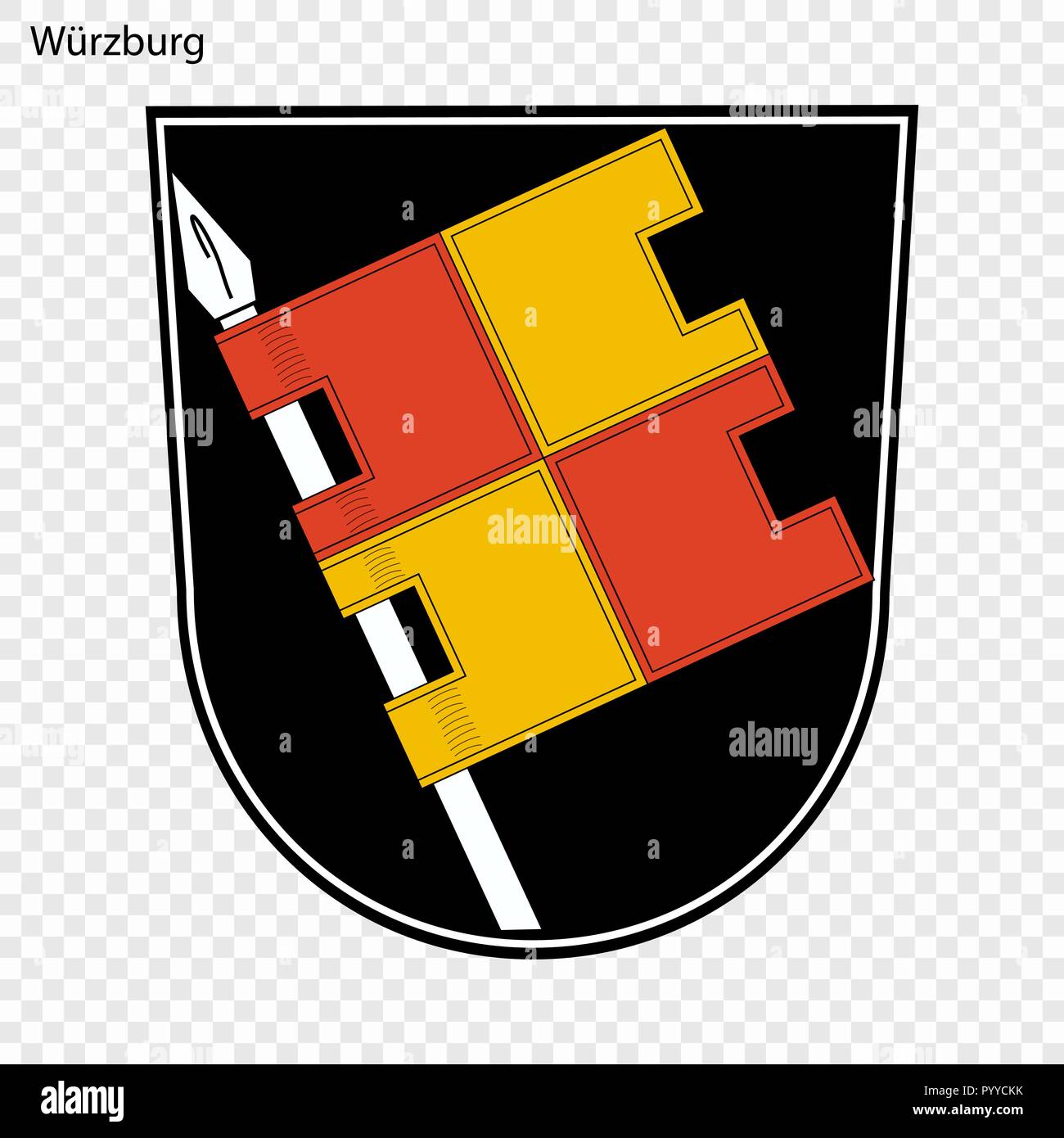Emblem of Wurzburg. City of Germany. Vector illustration Stock Vector ...