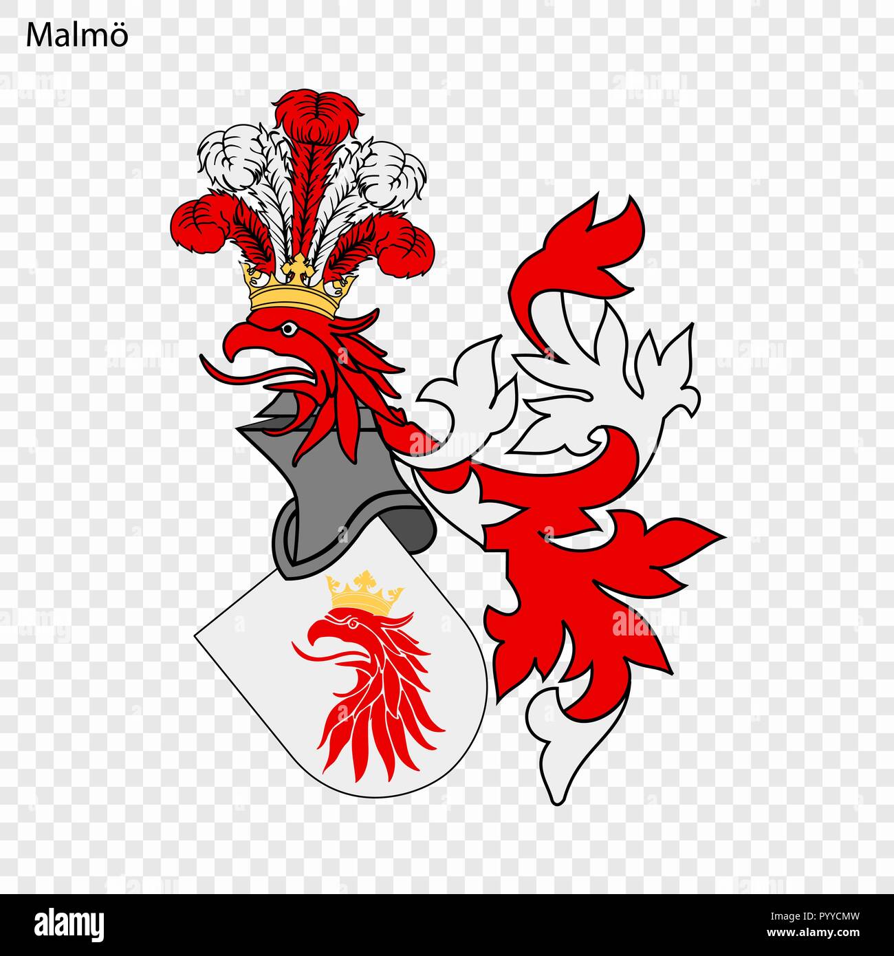 Emblem of Malmo. City of Sweden. Vector illustration Stock Vector Image ...