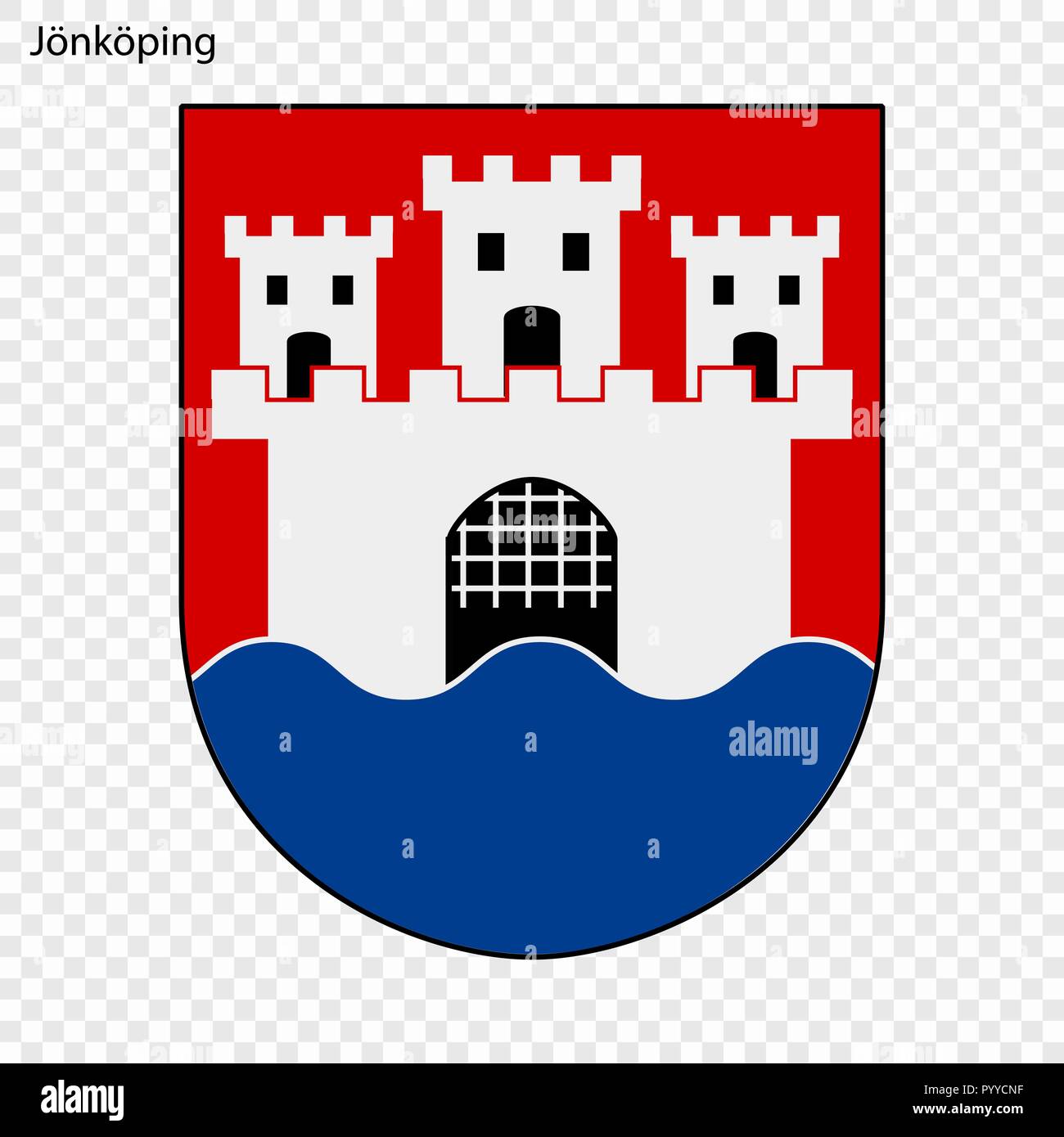 Emblem of Jonkoping. City of Sweden. Vector illustration Stock Vector ...