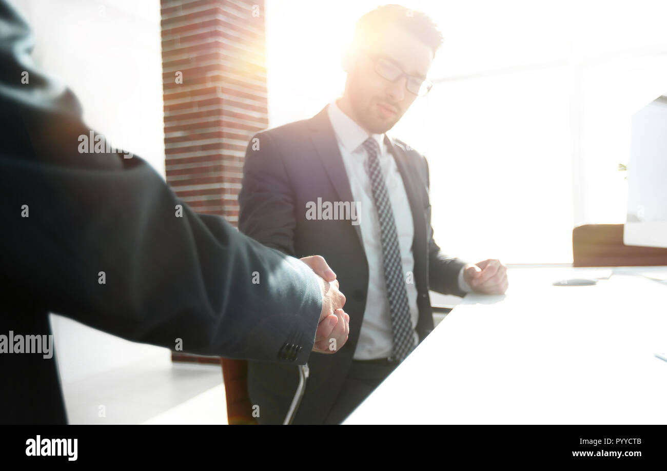business handshake . photo with copy space Stock Photo - Alamy