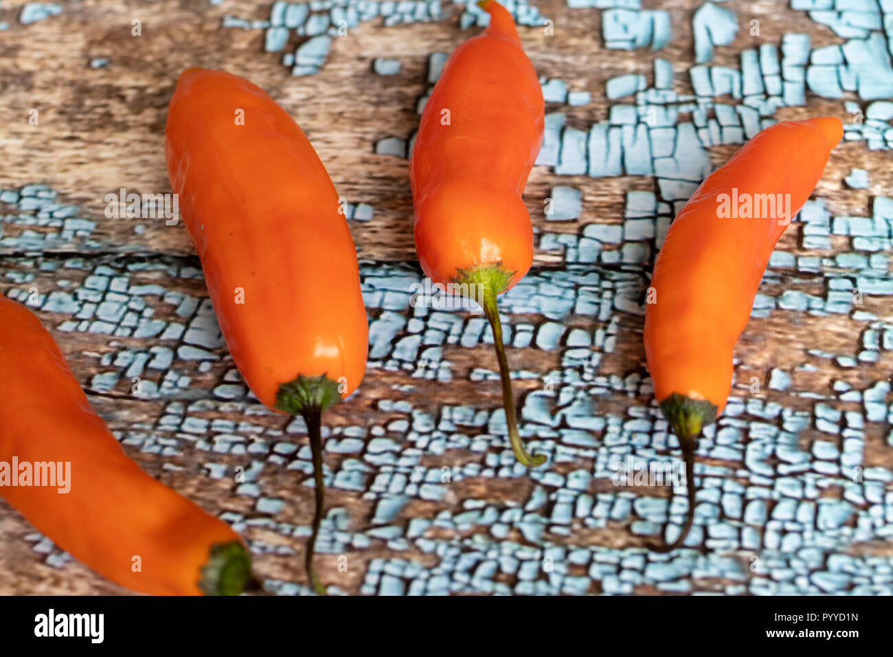 View of Peruvian yellow hot pepper Stock Photo - Alamy