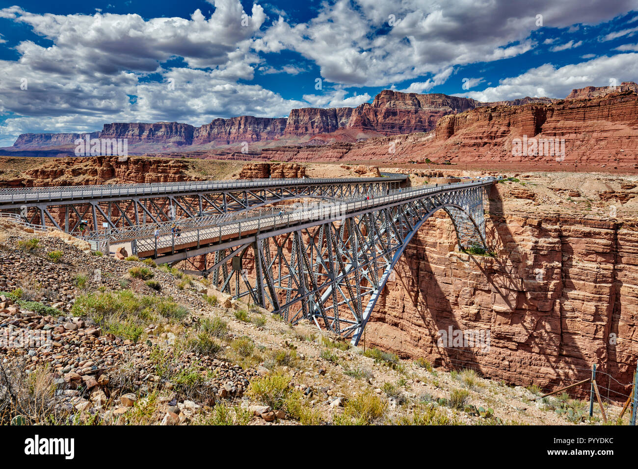Navajo Bridge, Marble Canyon and Vermillion Cliffs, Arizona, USA, North ...