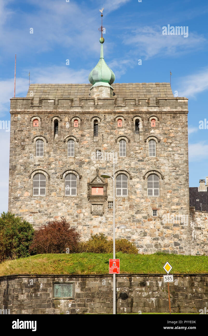 Bergenhus Fortress and Rosenkrantz Tower in the historical part of ...
