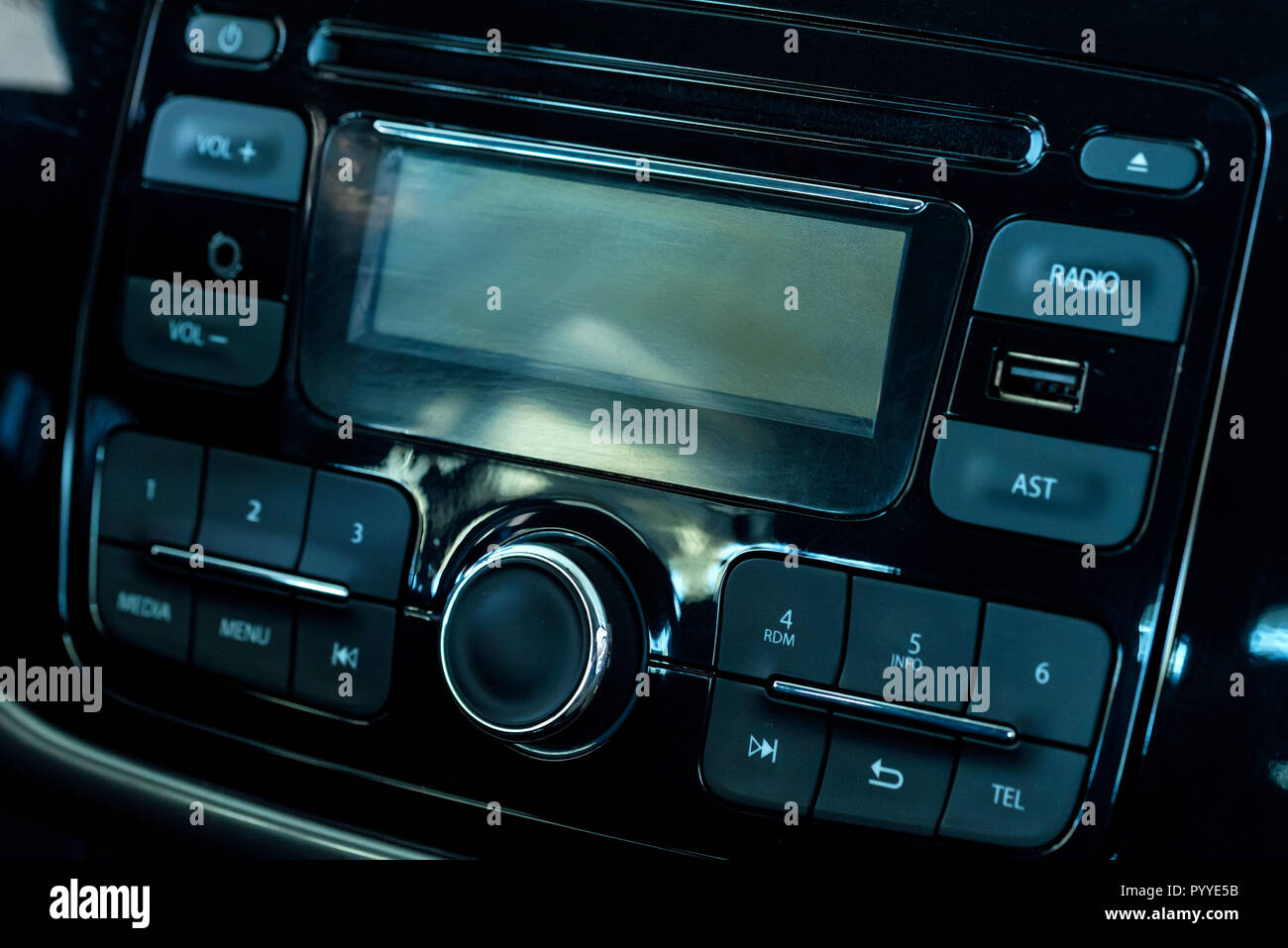Modern car multimedia control panel close up Stock Photo - Alamy