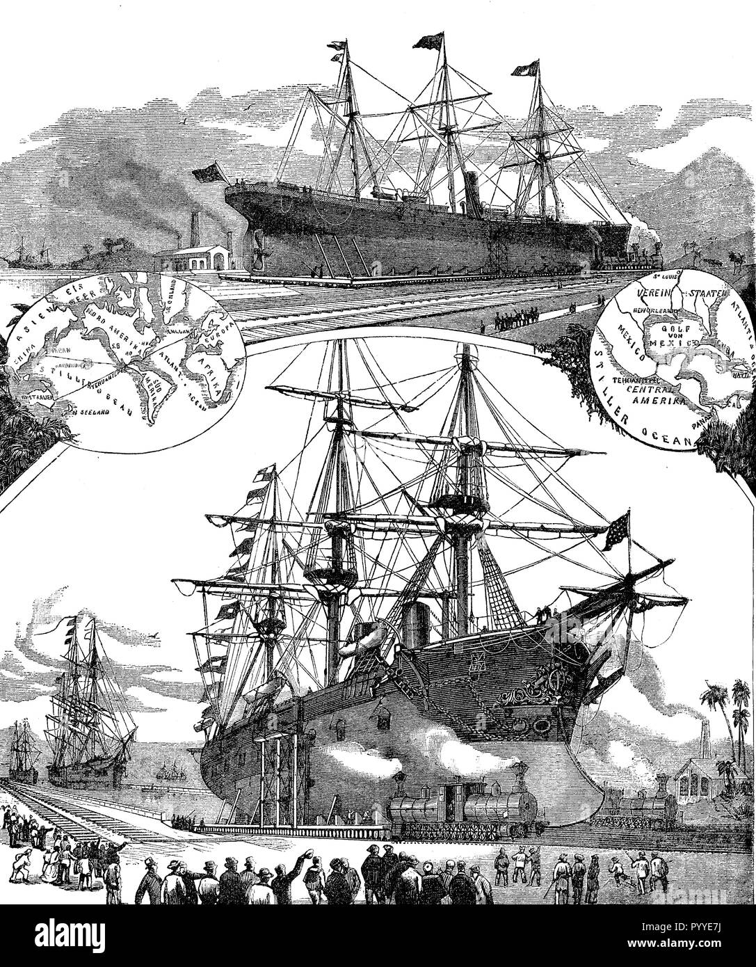 The Panama Canal Railway is a railway line linking the Atlantic Ocean ...