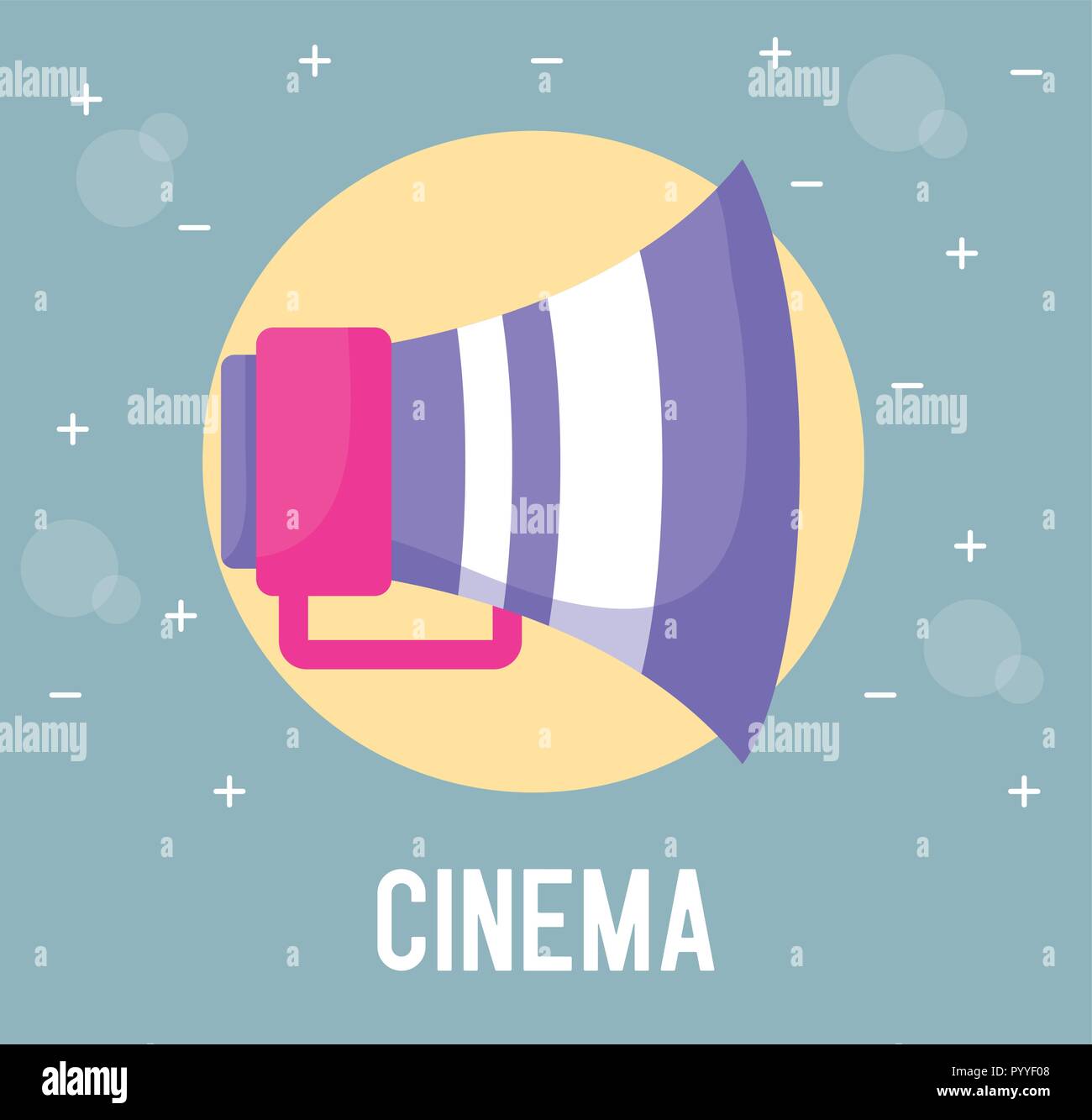 Retro film director megaphone Stock Vector Images - Alamy