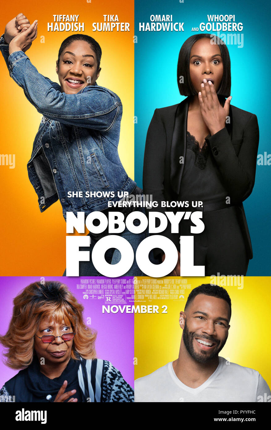 NOBODY'S FOOL, US poster, clockwise from top left: Tiffany Haddish ...