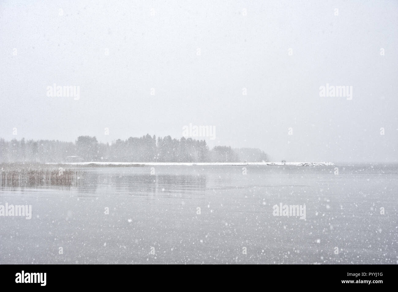 Ice Fog Over Frozen Lake Stock Photos & Ice Fog Over Frozen Lake Stock ...