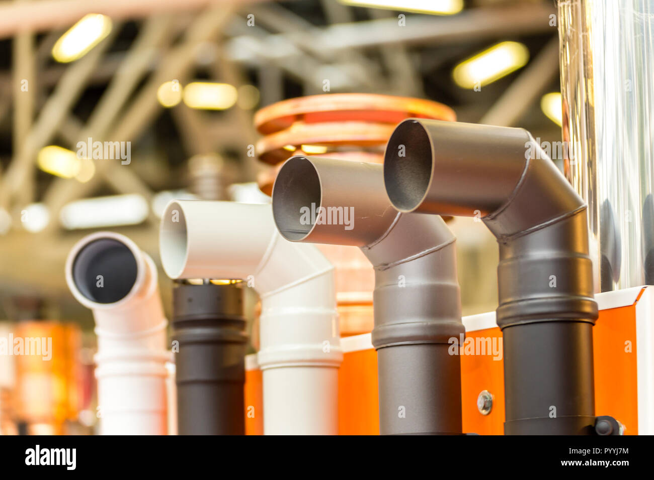 closeup of pipes of different colors Stock Photo - Alamy