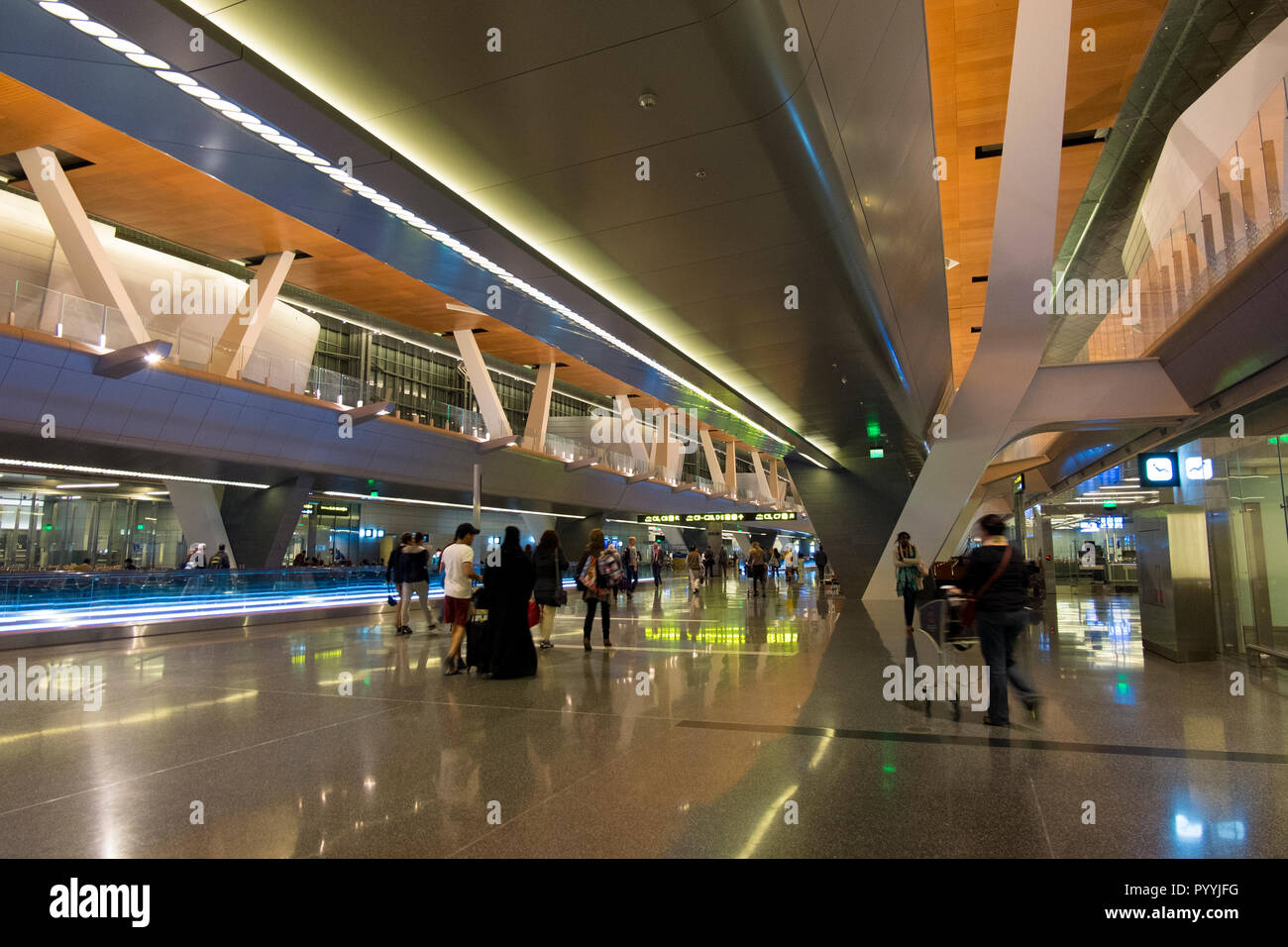 One of the concourses at Hamad International Airport in Doha, Qatar ...