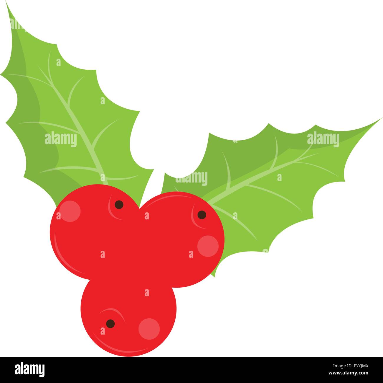 Holly leaf sign Stock Vector Images - Alamy