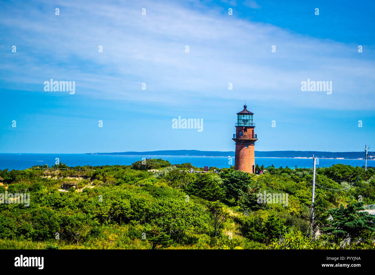 The famous Gay Head Light in Cape Cod Martha's Vineyard, Massachusetts ...