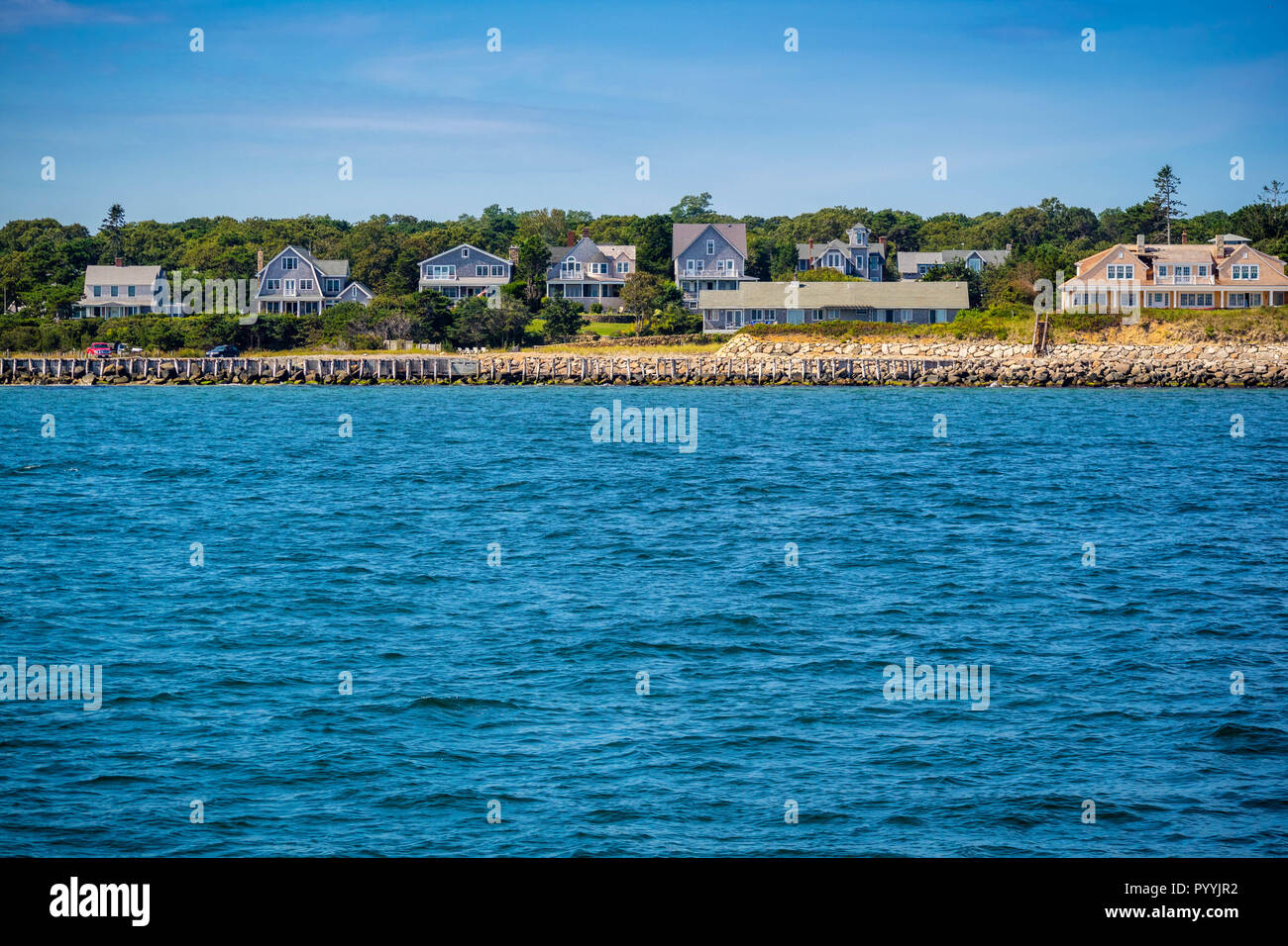 The overlooking view of the island in Massachusetts at Cape Cod Martha ...