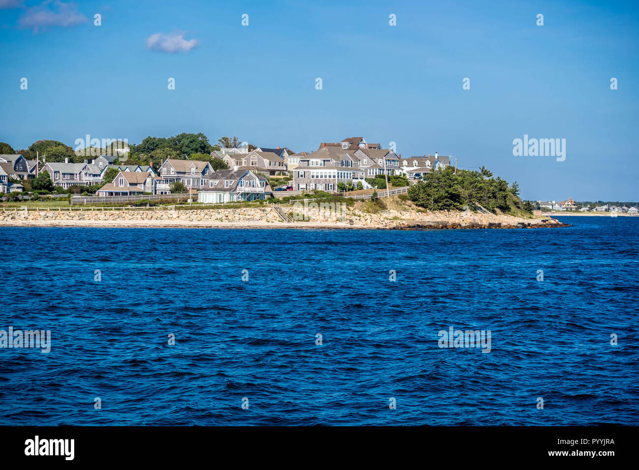 The overlooking view of the island in Massachusetts at Cape Cod Martha ...