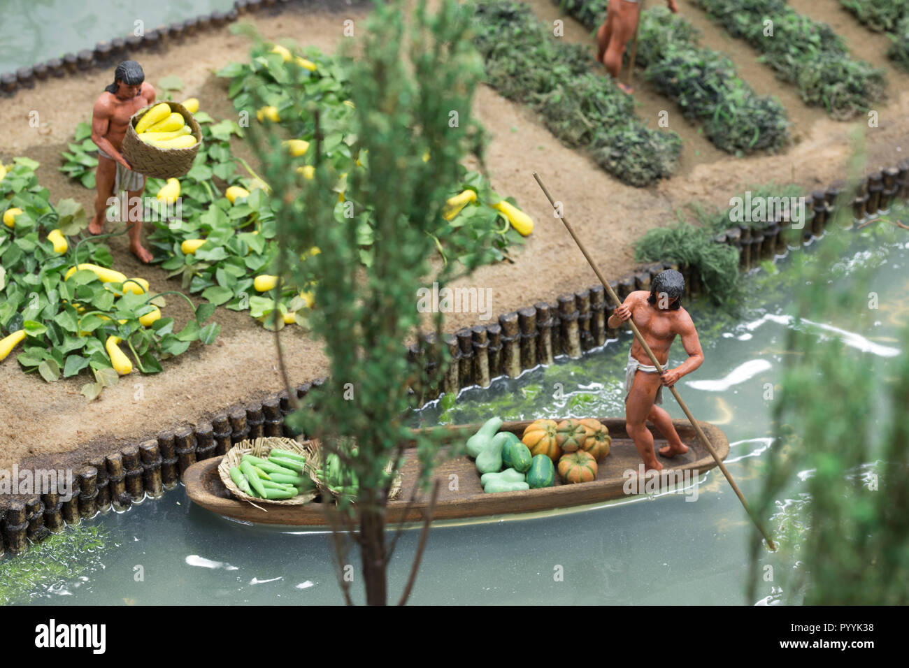 Aztec Gardens Model Stock Photo - Alamy