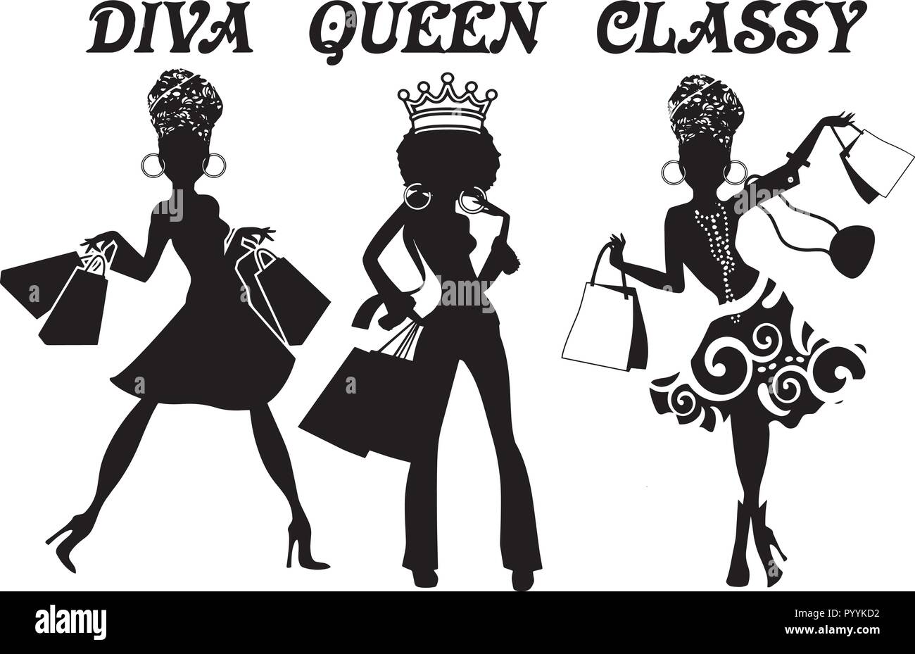 this are African American beautiful queen, divas Classy ladies Stock ...