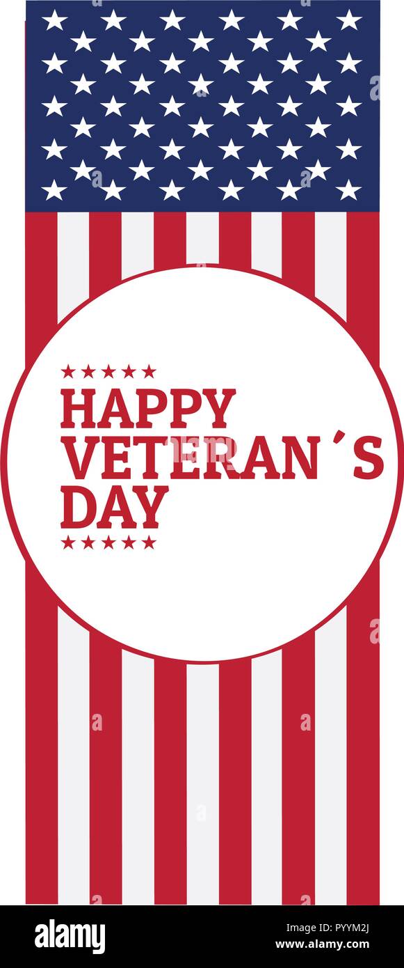Veteran day label with the flag of United States Stock Vector Image ...