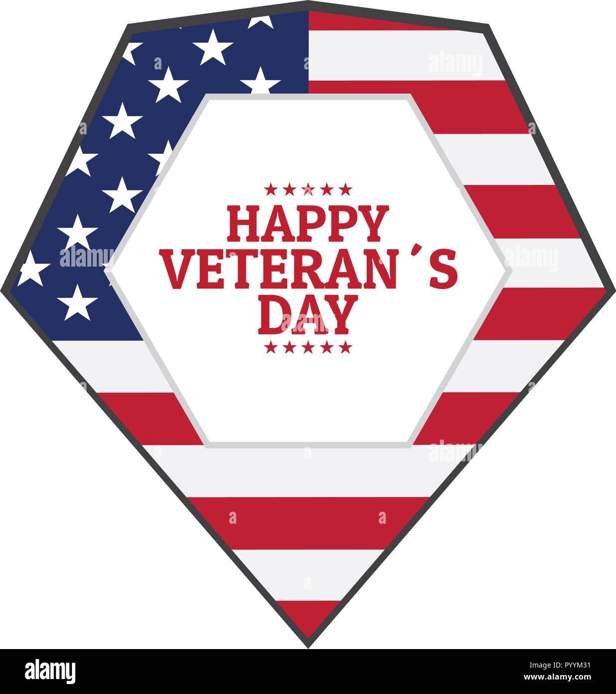 Veteran day label with the flag of United States Stock Vector Image ...