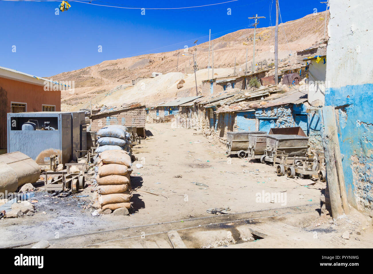 Potosi miner houses view,Bolivia. Bolivian mining city Stock Photo - Alamy