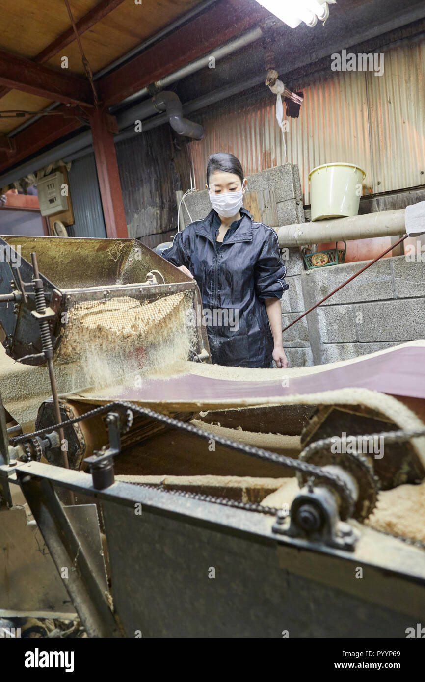Japanese artisan working in the studio Stock Photo - Alamy