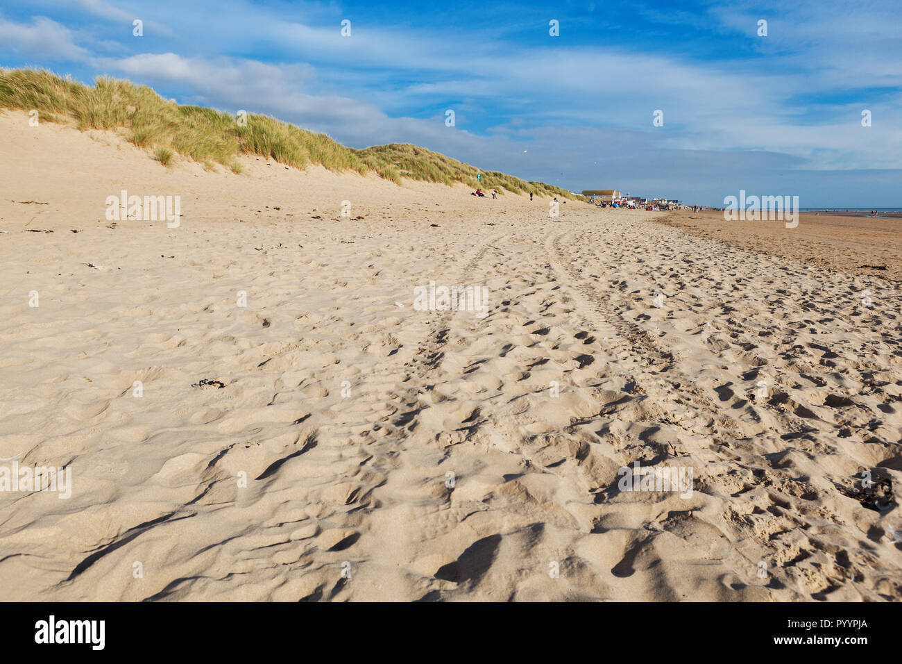Camber Sands, sandy beach at the village of Camber, East Sussex near ...