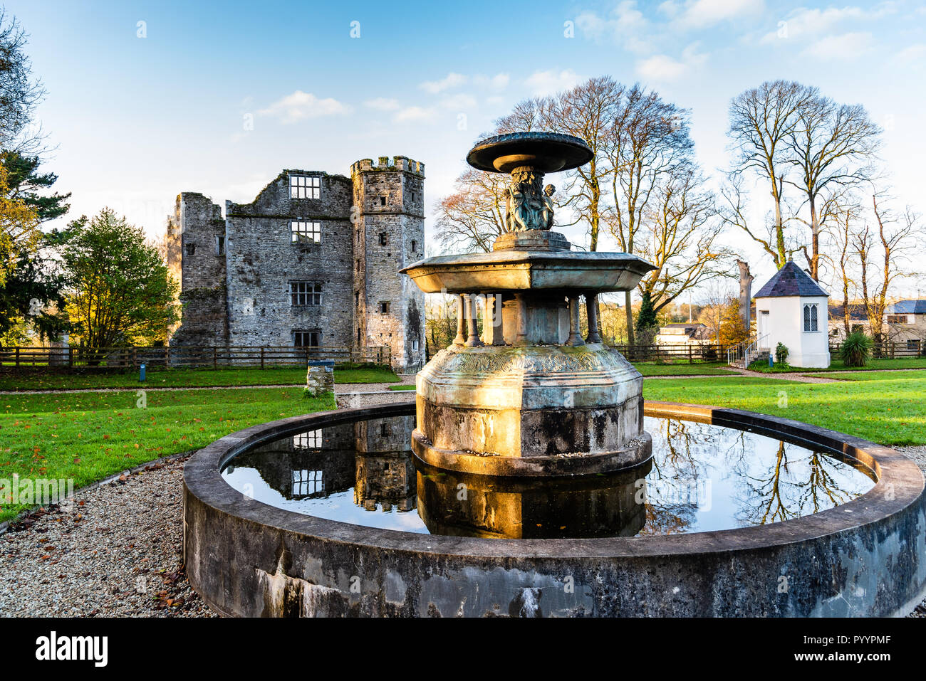 Cork, Ireland - November 12, 2017: Castle of Mallow and gardens. Scenic ...