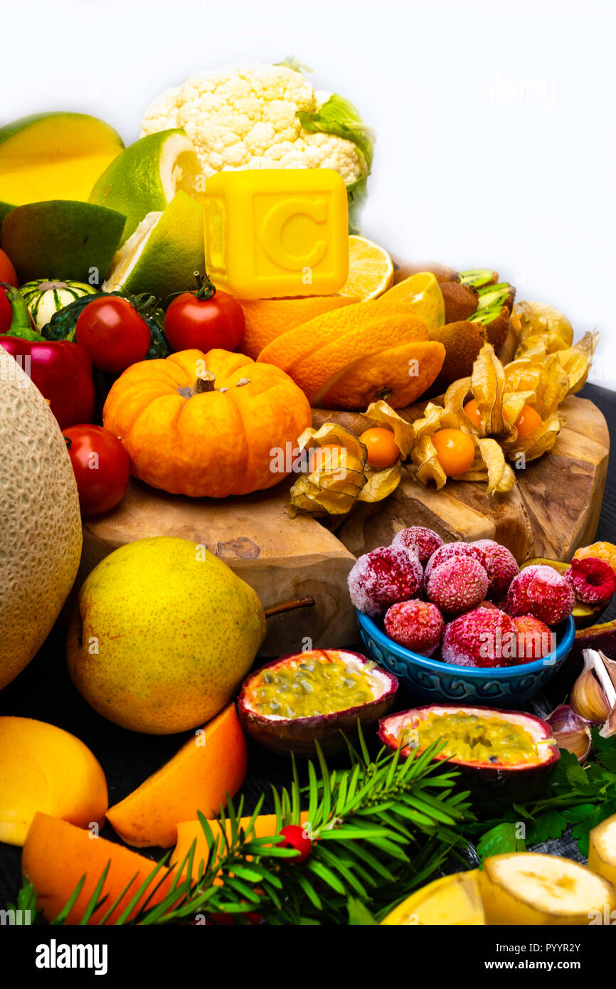 Vitamin C in fruits and vegetables. Natural products rich in vitamin C ...